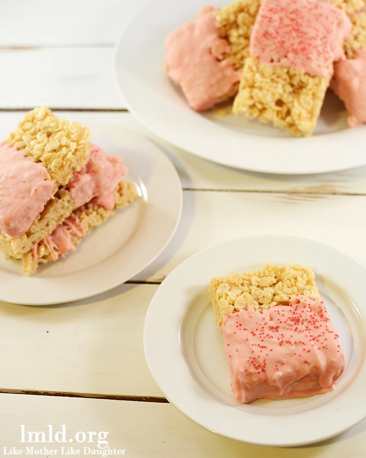 Pink Rice Krispy Treats - Like Mother Like Daughter