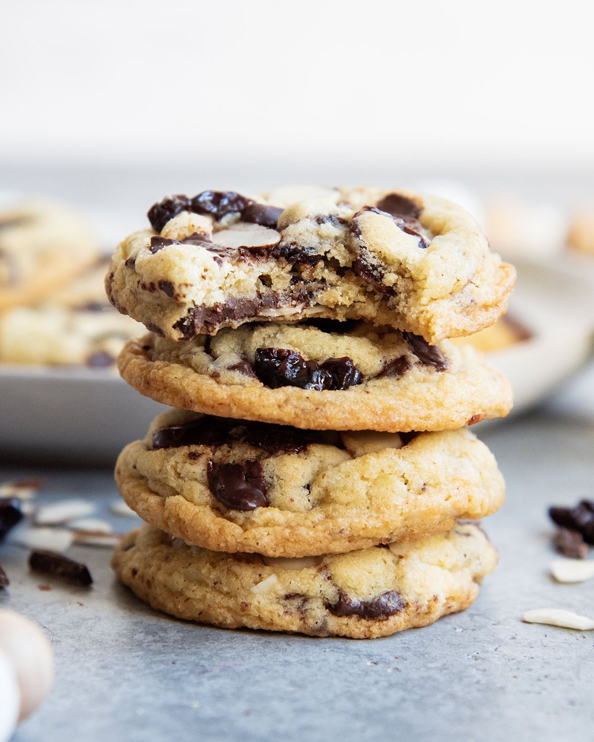 Cherry Chocolate Almond Cookies - Like Mother, Like Daughter