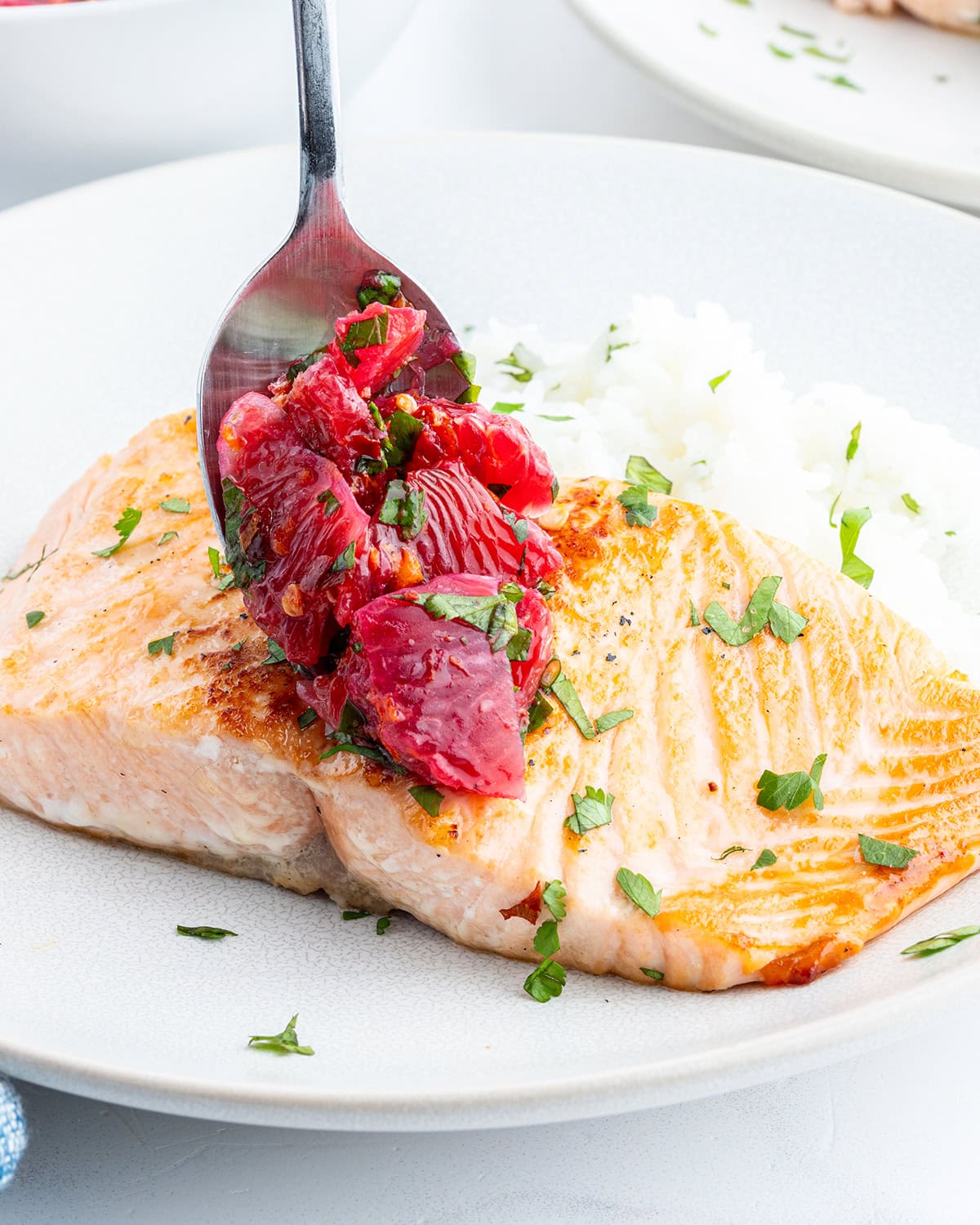 Blood Orange Salsa Salmon - Like Mother, Like Daughter