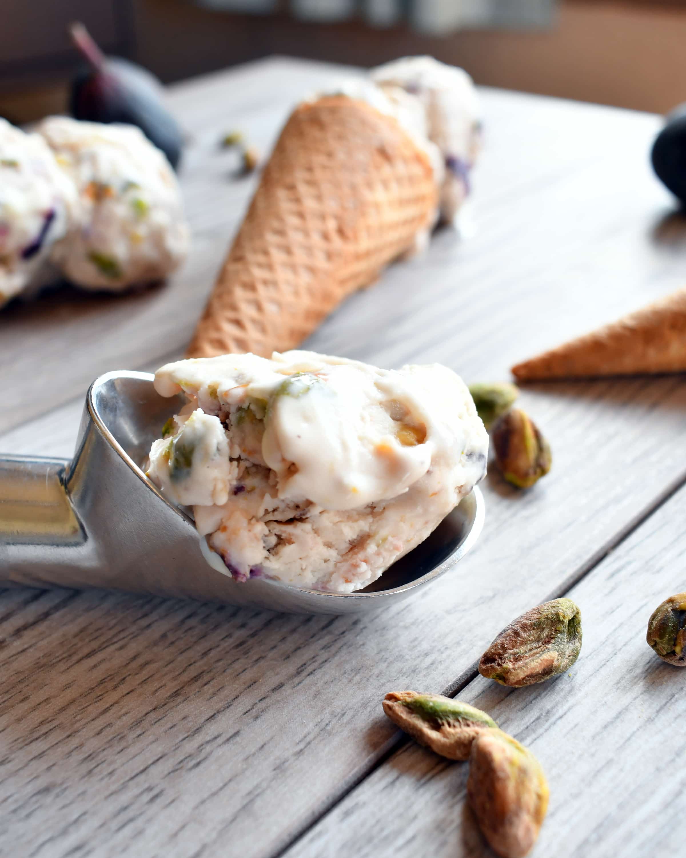 Fig Pistachio Ice Cream - Like Mother, Like Daughter