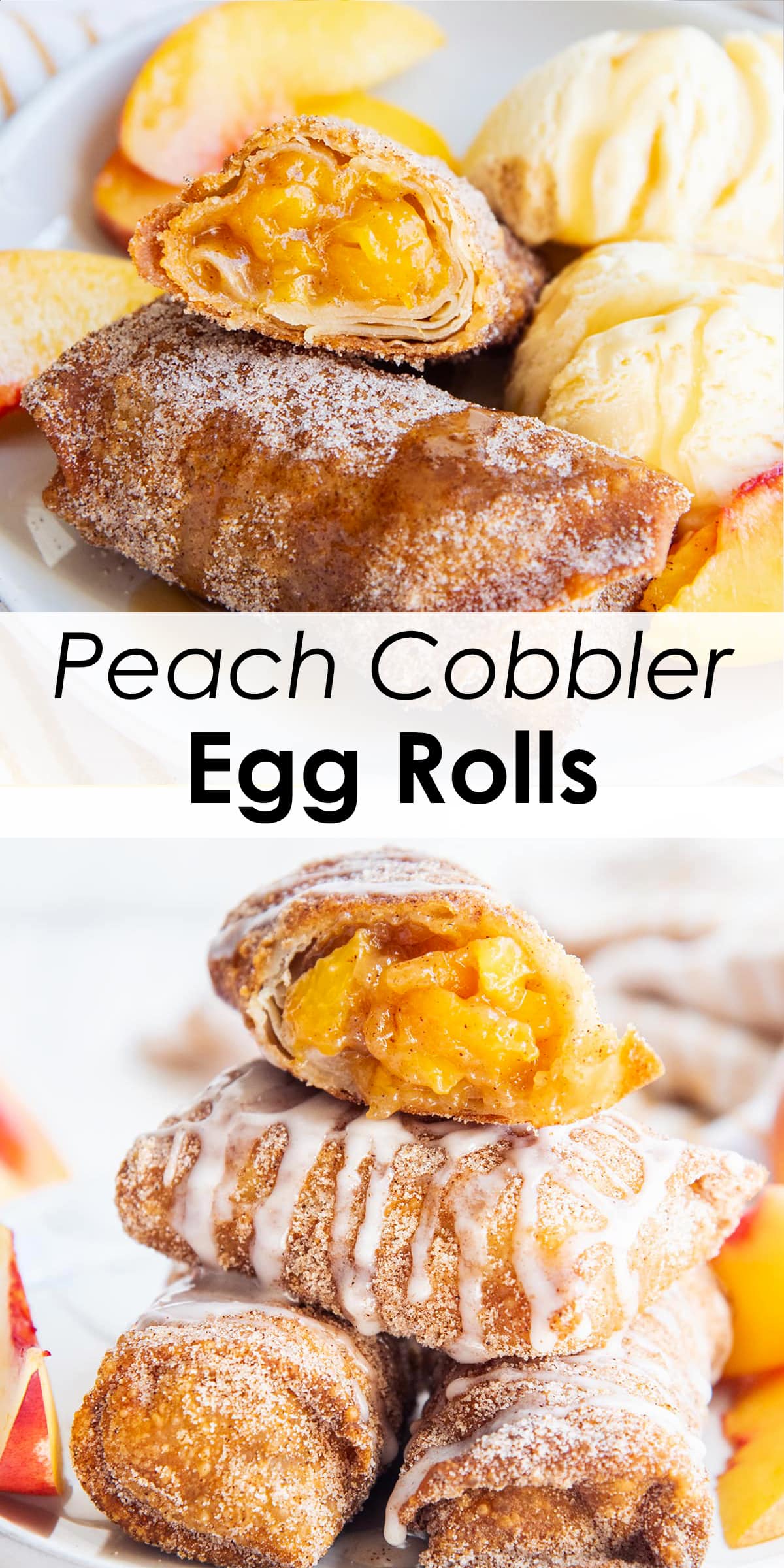 Peach Cobbler Egg Rolls – Like Mother, Like Daughter