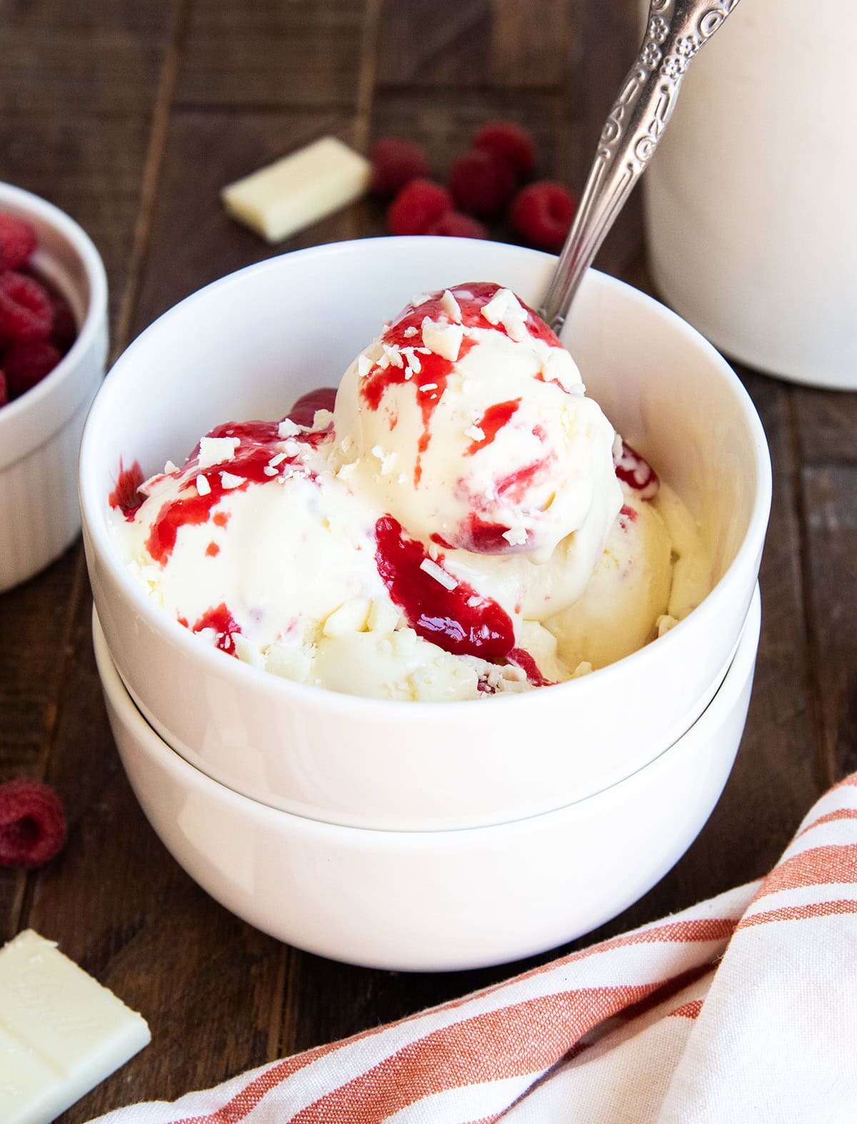 White Chocolate Raspberry Ice Cream – Like Mother, Like Daughter